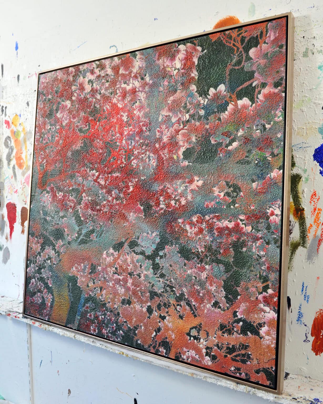 Green & Coral maganolia - Karin Vermeer - Kunstenares